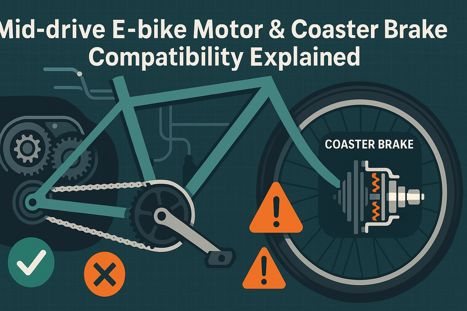 Mid-drive E-bike Motor and Coaster Brake Compatibility Explained